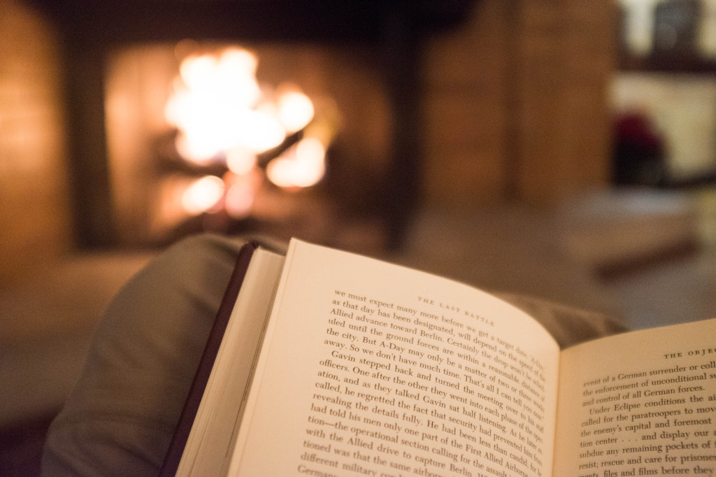 Reading by the fire – a sibilant intake of breath