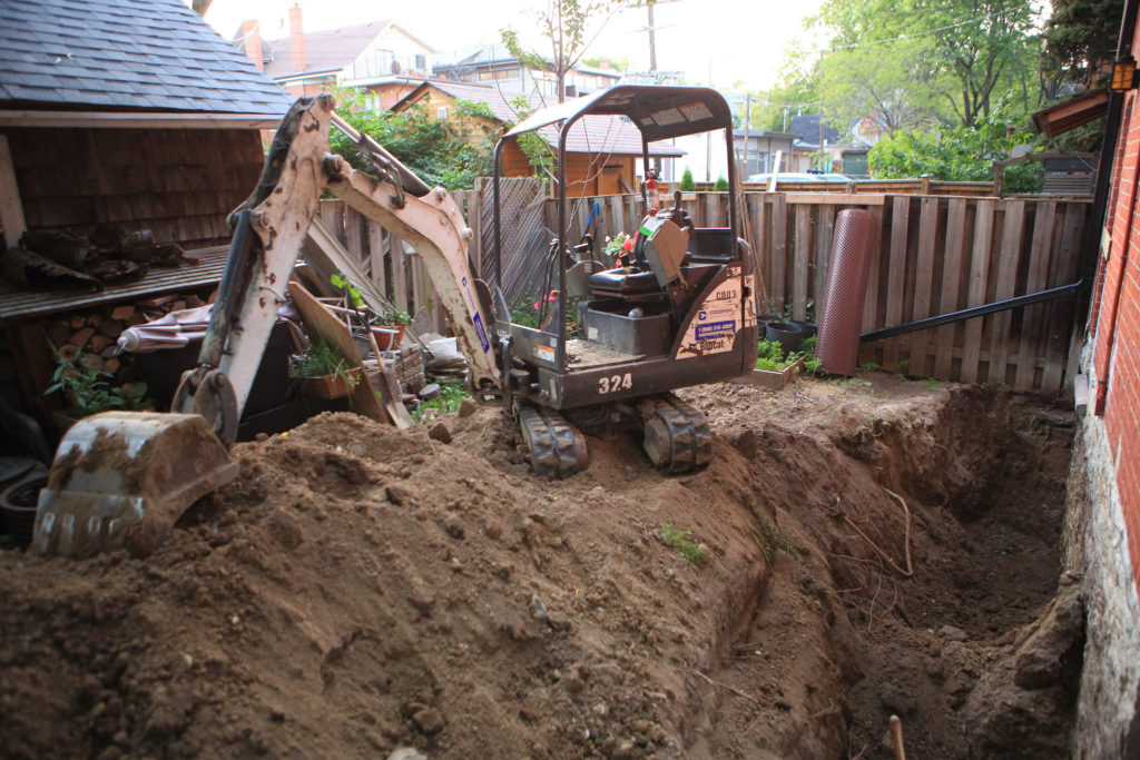 Backyard excavation – a sibilant intake of breath