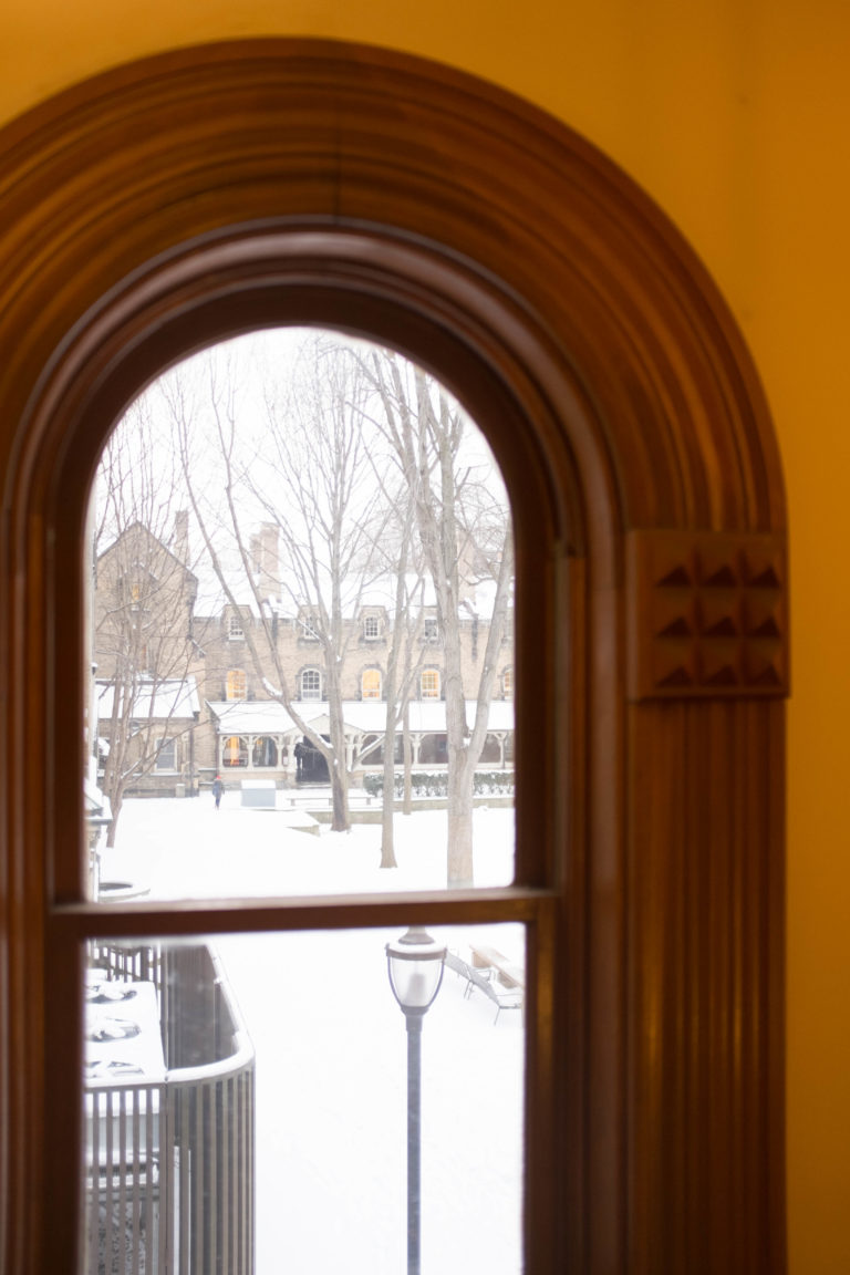 University College window and quad, University of Toronto – a sibilant ...
