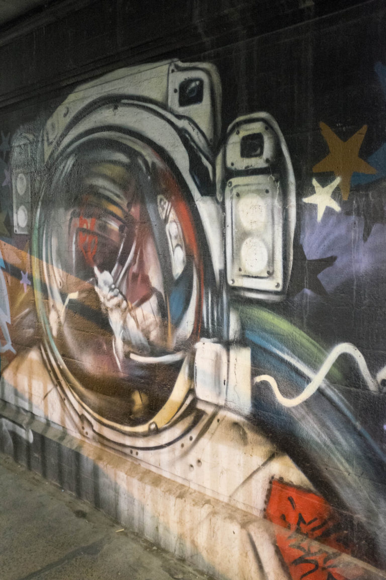 Astronaut graffiti – a sibilant intake of breath